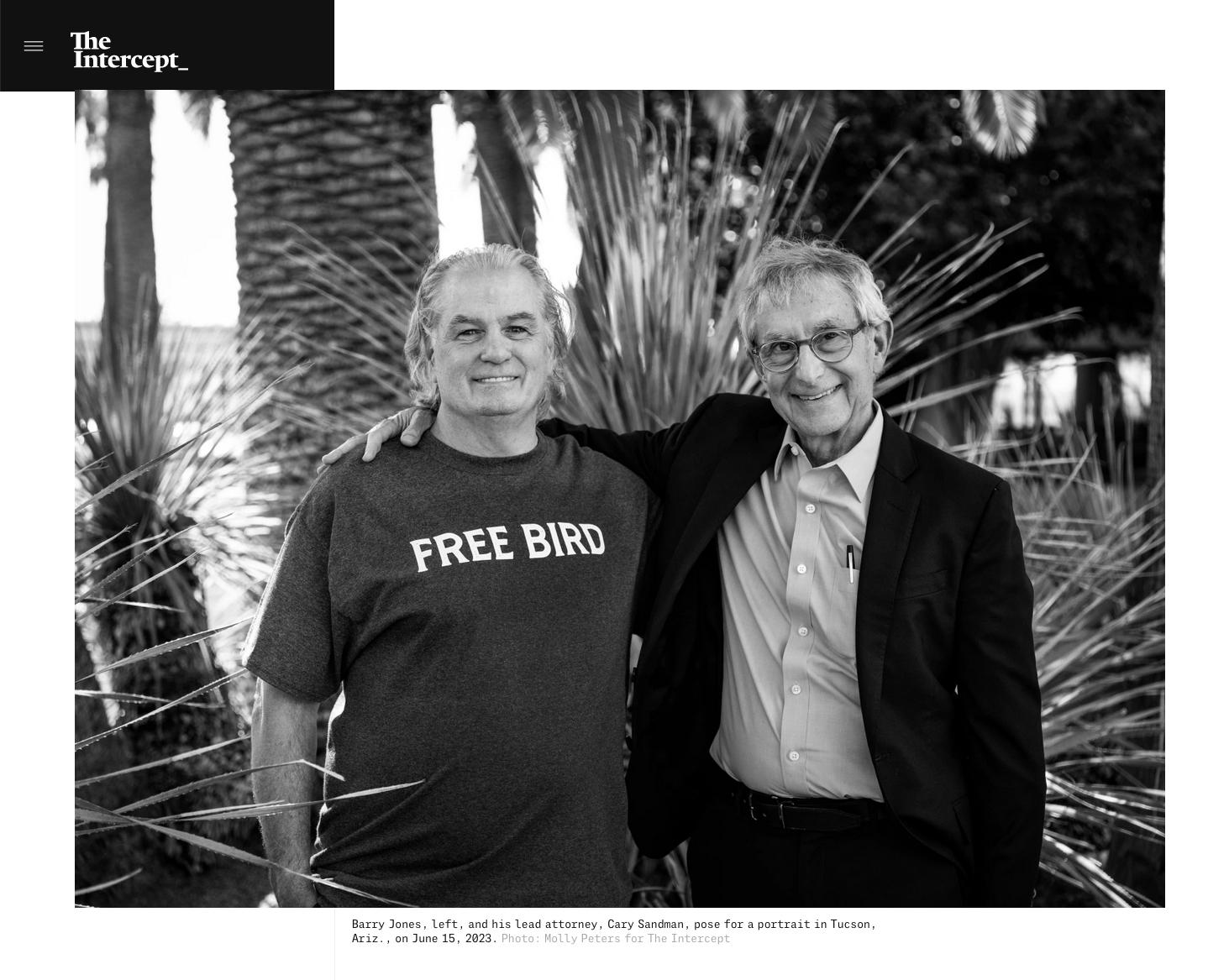 "Barry Jones: Free Bird" for The Intercept by Molly Peters