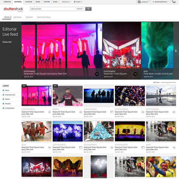 UX Case Study - Shutterstock Editorial - Graham Letorney