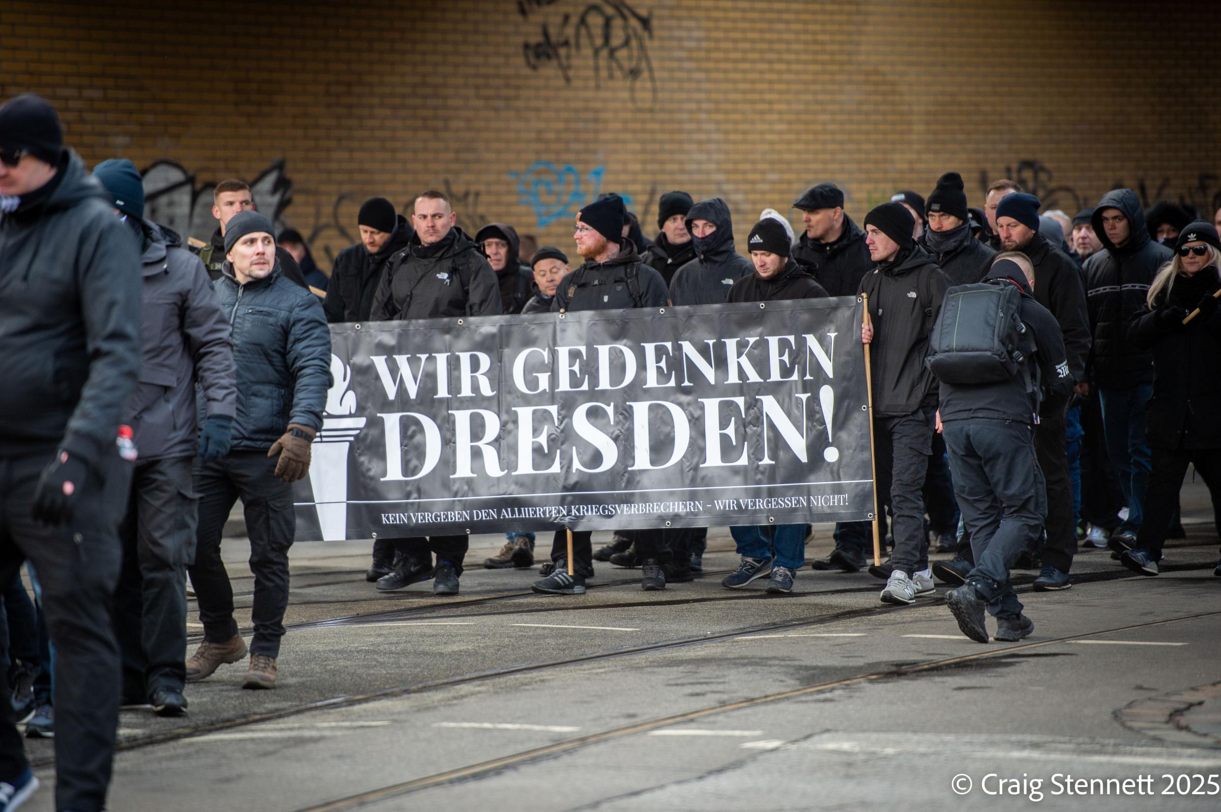 Neo-Nazi gathering at 80th Anniversary of Dresden Bombing from WW2 ...