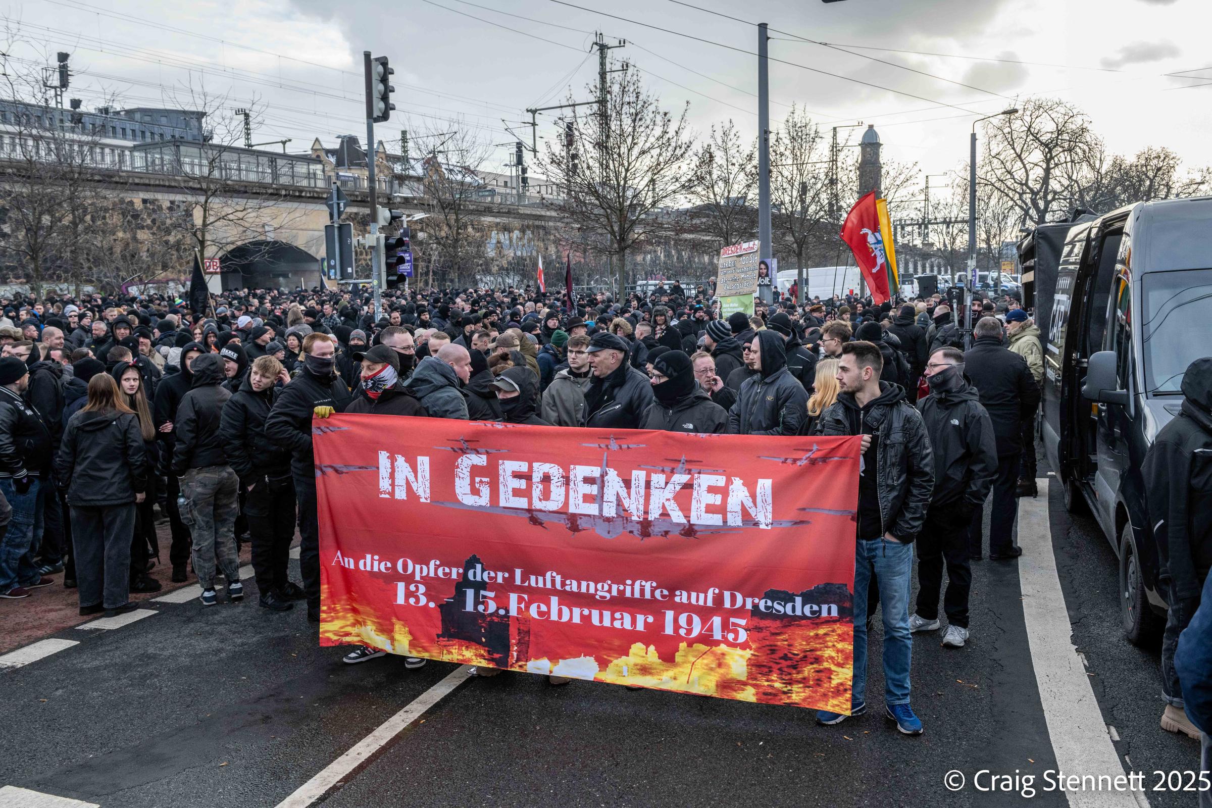 Neo-Nazi gathering at 80th Anniversary of Dresden Bombing from WW2 ...