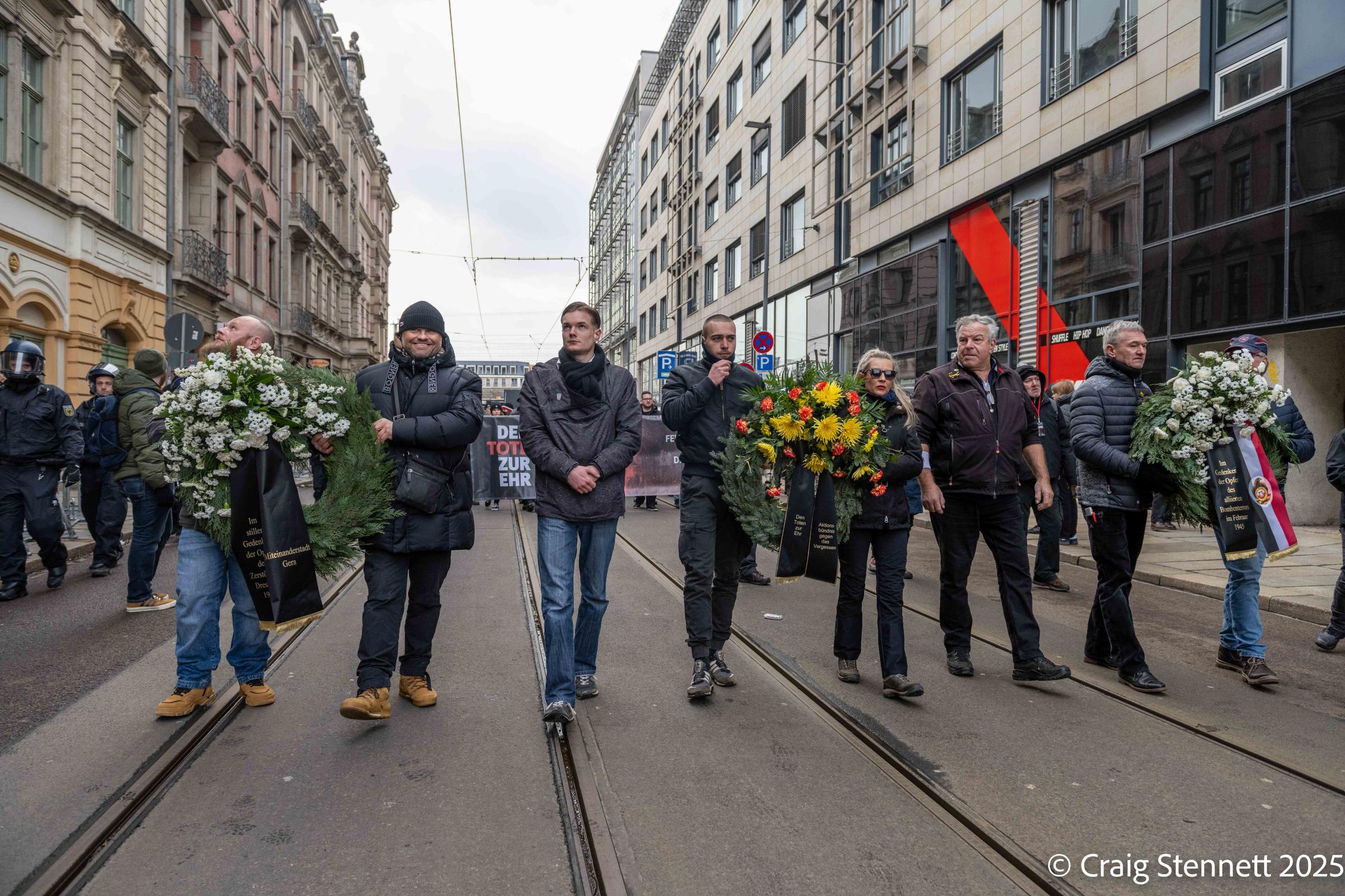 Neo-Nazi gathering at 80th Anniversary of Dresden Bombing from WW2 ...